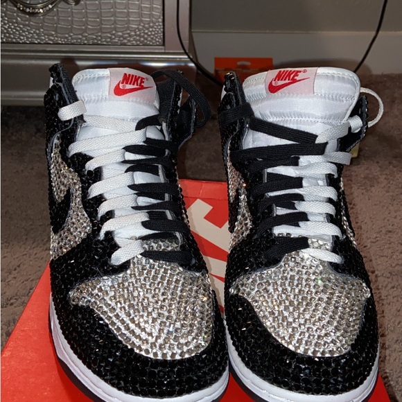 Nike | Shoes | Custom Made Diamond Panda Nikes | Poshmark